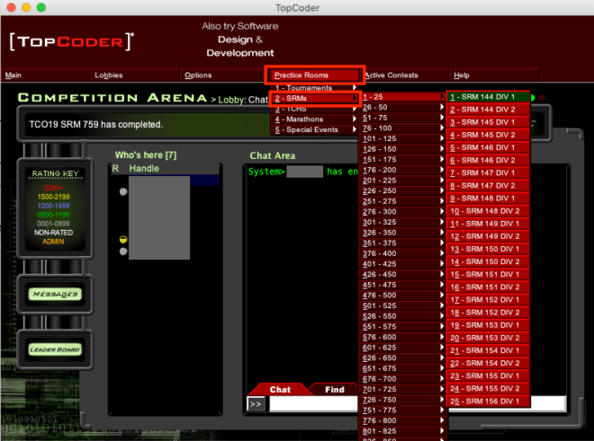 Topcoder Single Round Match (SRM) への参加手順 - TC3株式会社｜GIG INNOVATED.